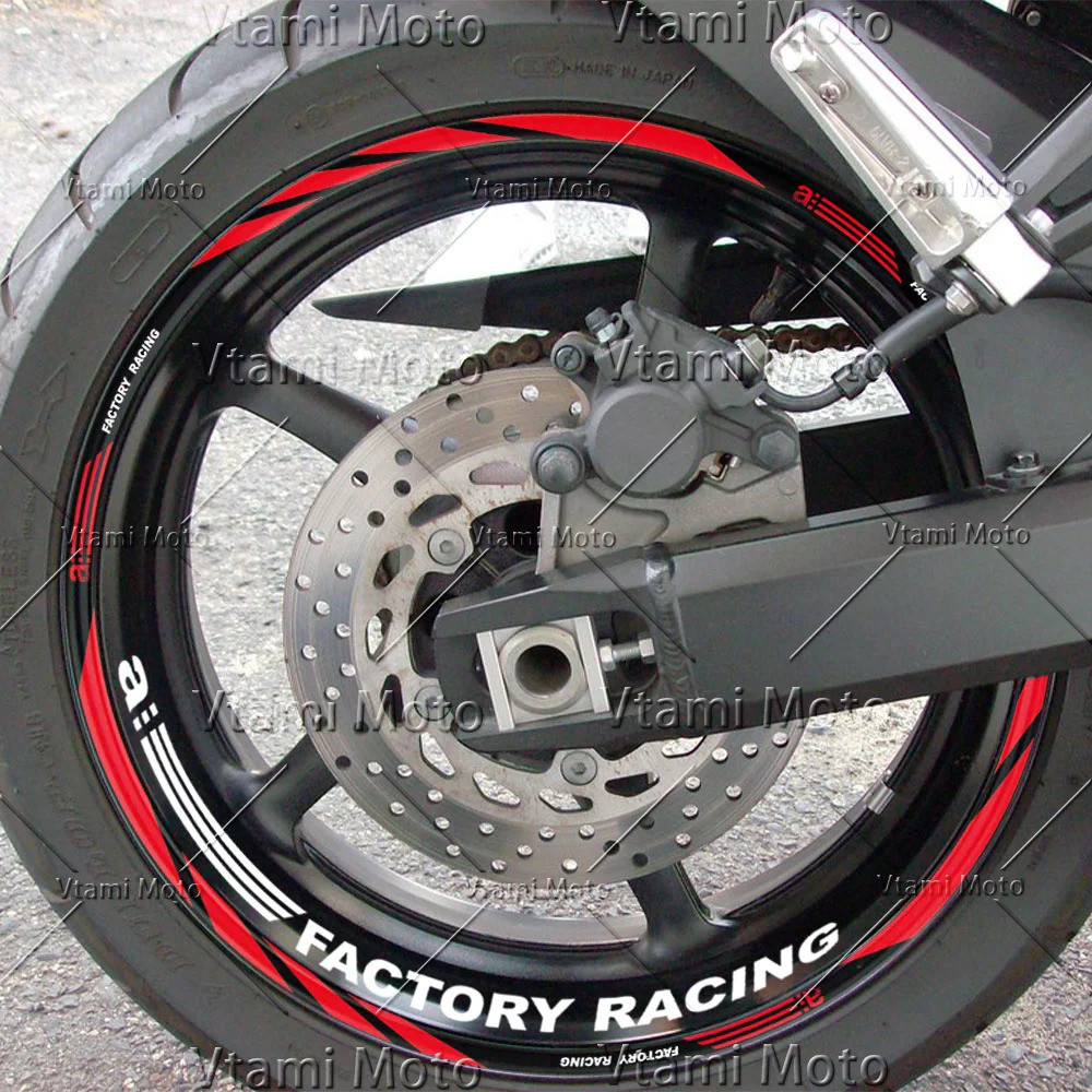 Reflective Motorcycle Wheel Sticker Rim Decals 17 Inch For Aprilia RS ...