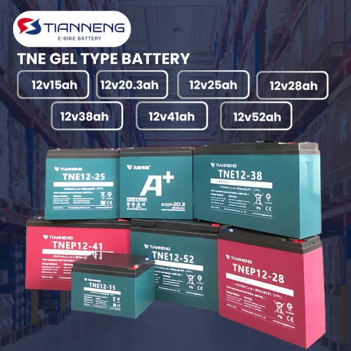 Tianneng Ebike Battery 12V 25Ah 12V15/20/28/38Ah DEEP CYCLE AGM GEL ...