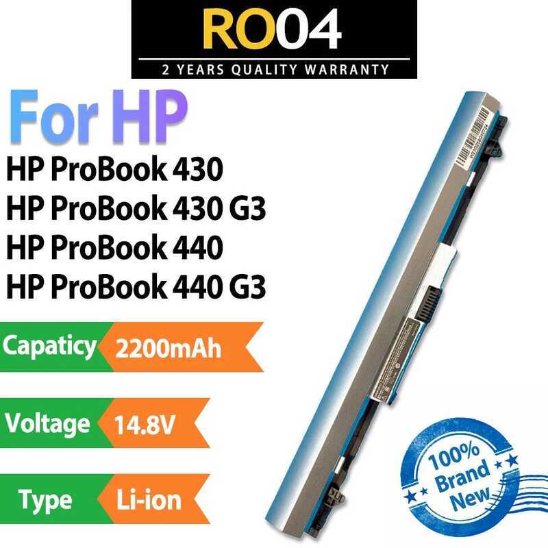 E Ro04 2 High Quality Cell 2200Mah 14.8V Laptop Battery For HP Probook ...
