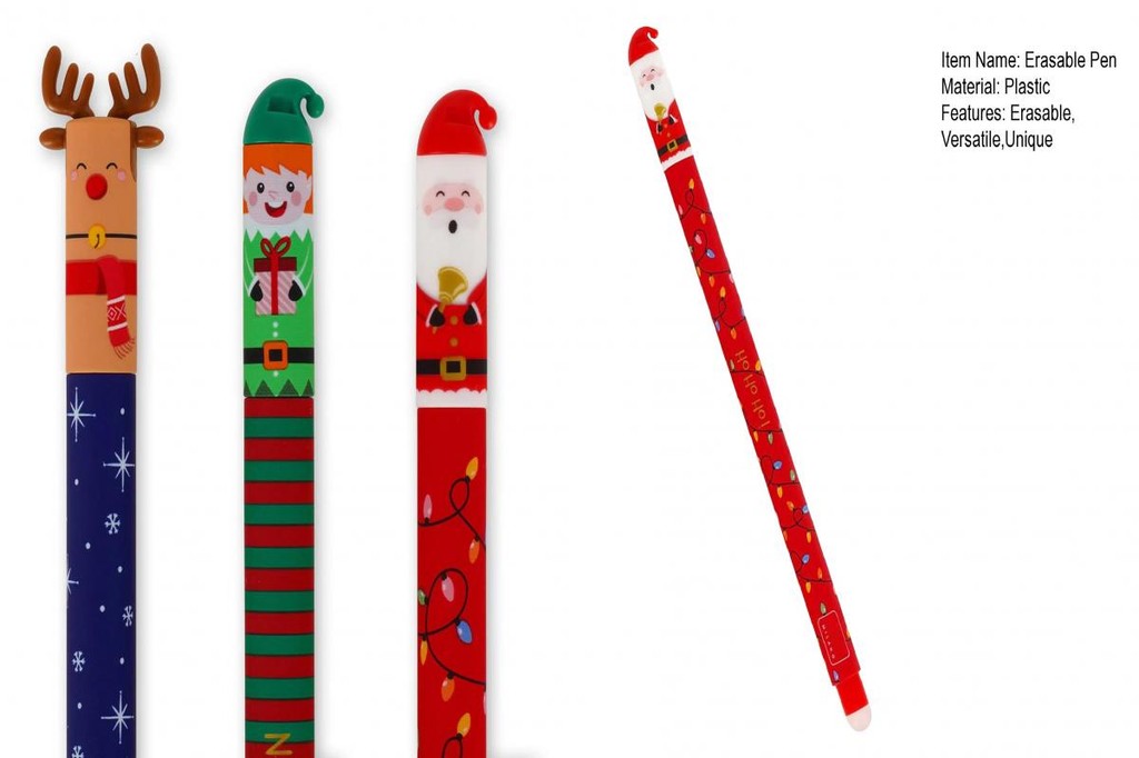 [In Stock] Festive Themed Pens Erasable Pens Christmas Erasable Pen Set ...