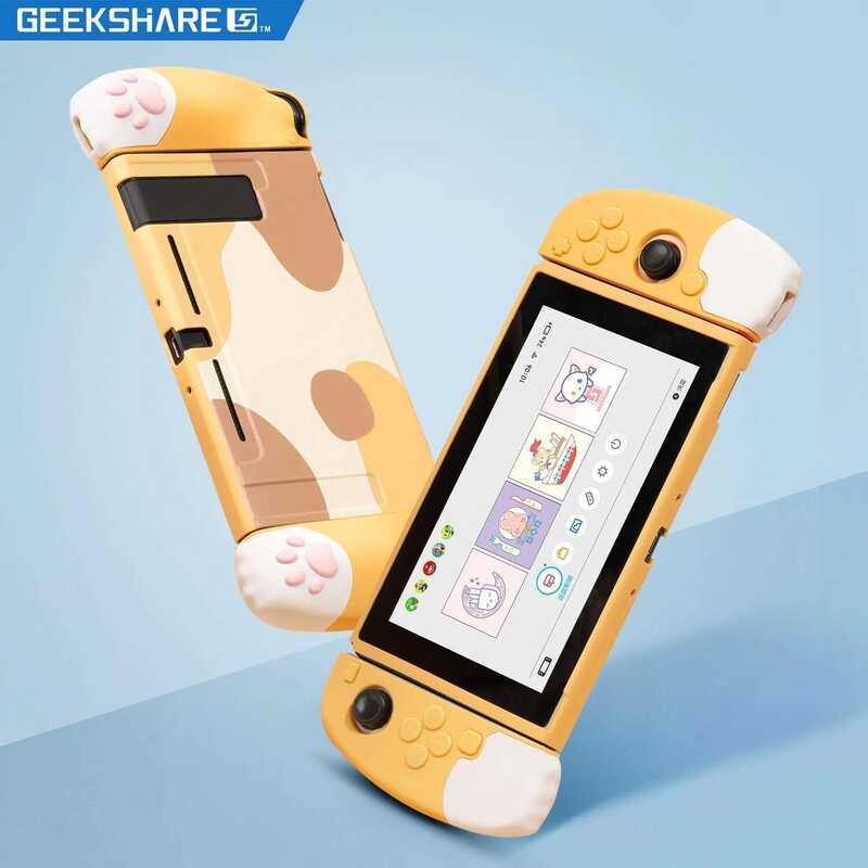 Y Geekshare Cute 3D Cat Claw Silicone Split Joycon Soft Case Cover For ...