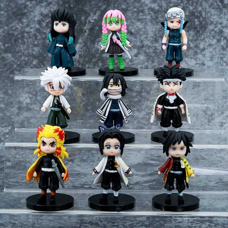 Demon Slayer Q Version Action Figures Set - 15 Styles Including Tanjiro ...