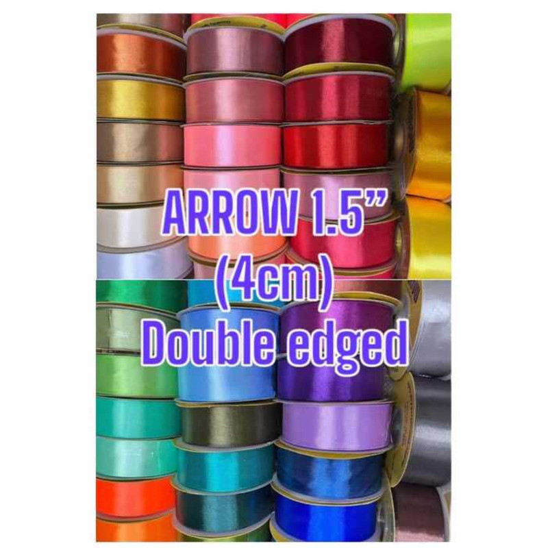 Satin Ribbon Arrow 4Cm / Double Edge 50 Yards Per Roll For Elegant ...