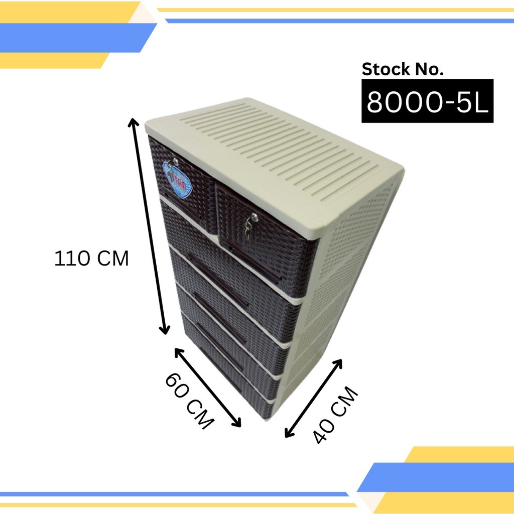 Sanyo Box Titan Rattan Drawer Cabinet Organizer with Lock | Shopee ...