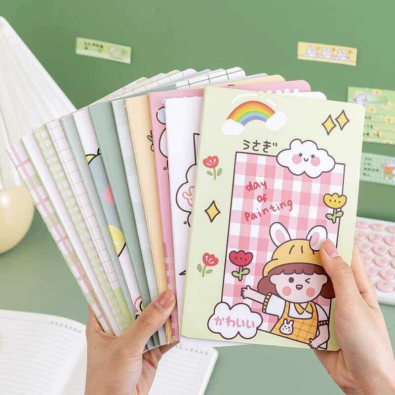 Creative Cartoon A5 Line Notebook Student Stationery Fresh Thickened ...