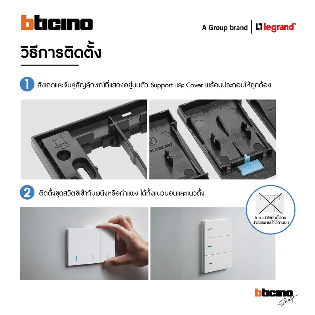Pack Of 10 | BTicino 3-Channel One-Way Switch Set There Is A Water ...