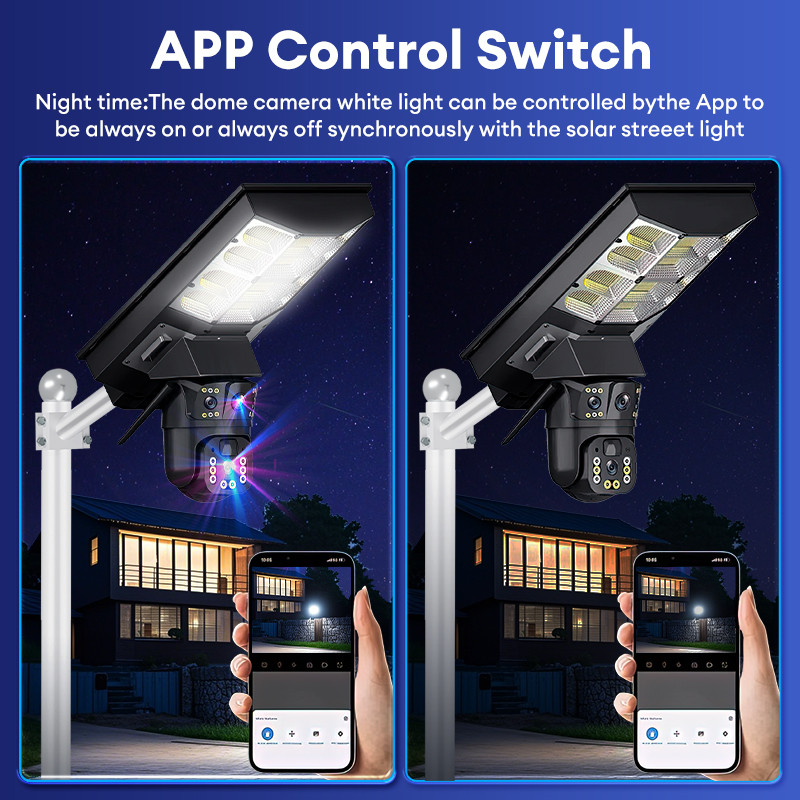 Solar street light CCTV Camera Outdoor Waterproof IP67 4MP 4G Night ...