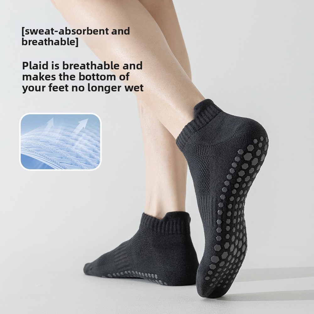 Yoga Socks Men Professional Anti-slip Pilates Boneless Short Tube ...