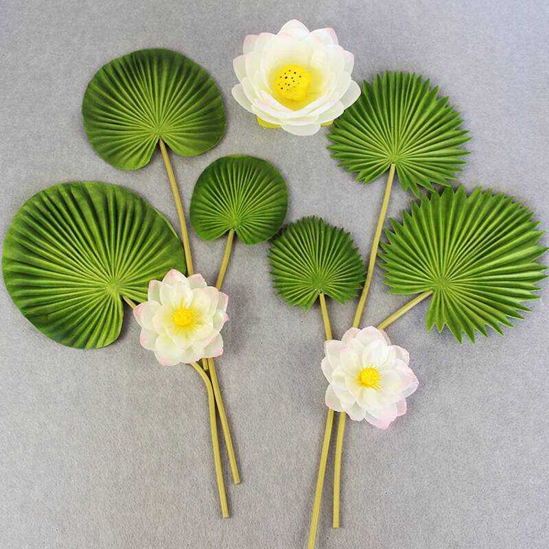 Artificial Palm Tree Branches and Leaves Lotus Kindergarten Imitation ...