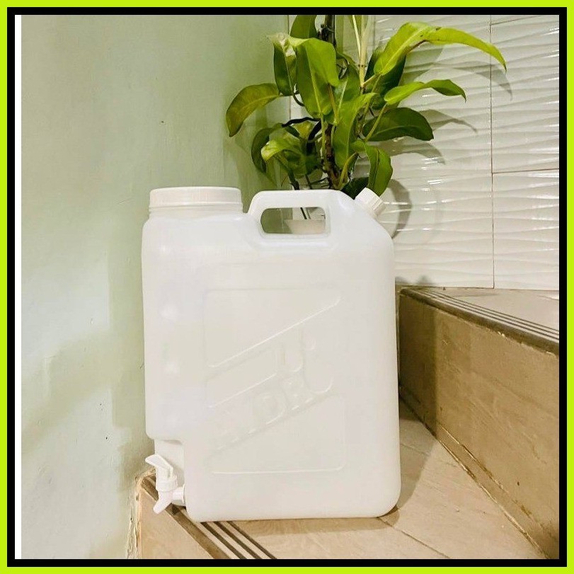 TnL - AESTHETIC BEIGE WATER CONTAINER 20 LITERS WHITE FAUCET AND ROTARY ...