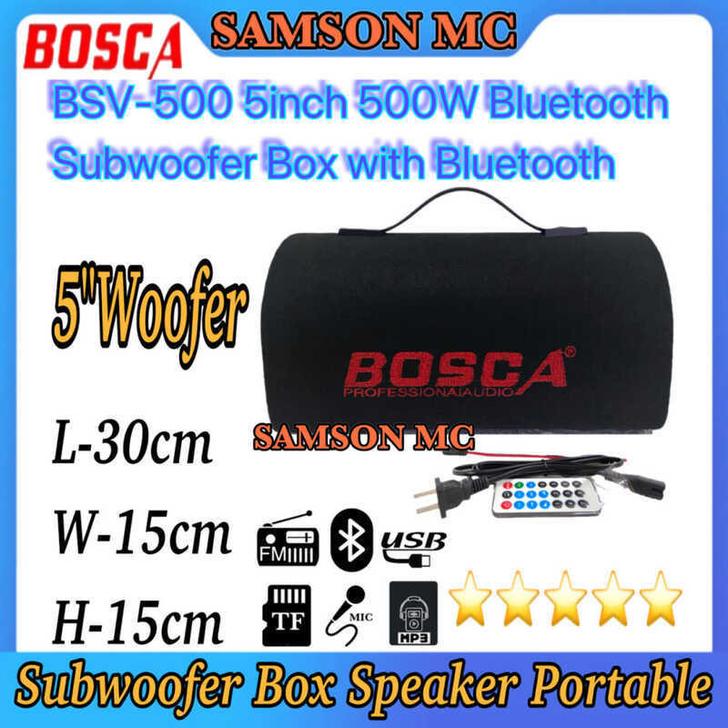 Bosca Bsv-500 5Inch 500W Subwoofer Speaker Box With Bluetooth FM Radio ...