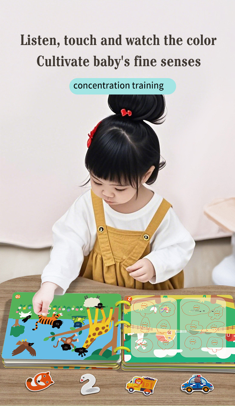 Quiet Book Tear and Stick Book Kindergarten Hand Tear Book Tear Early ...