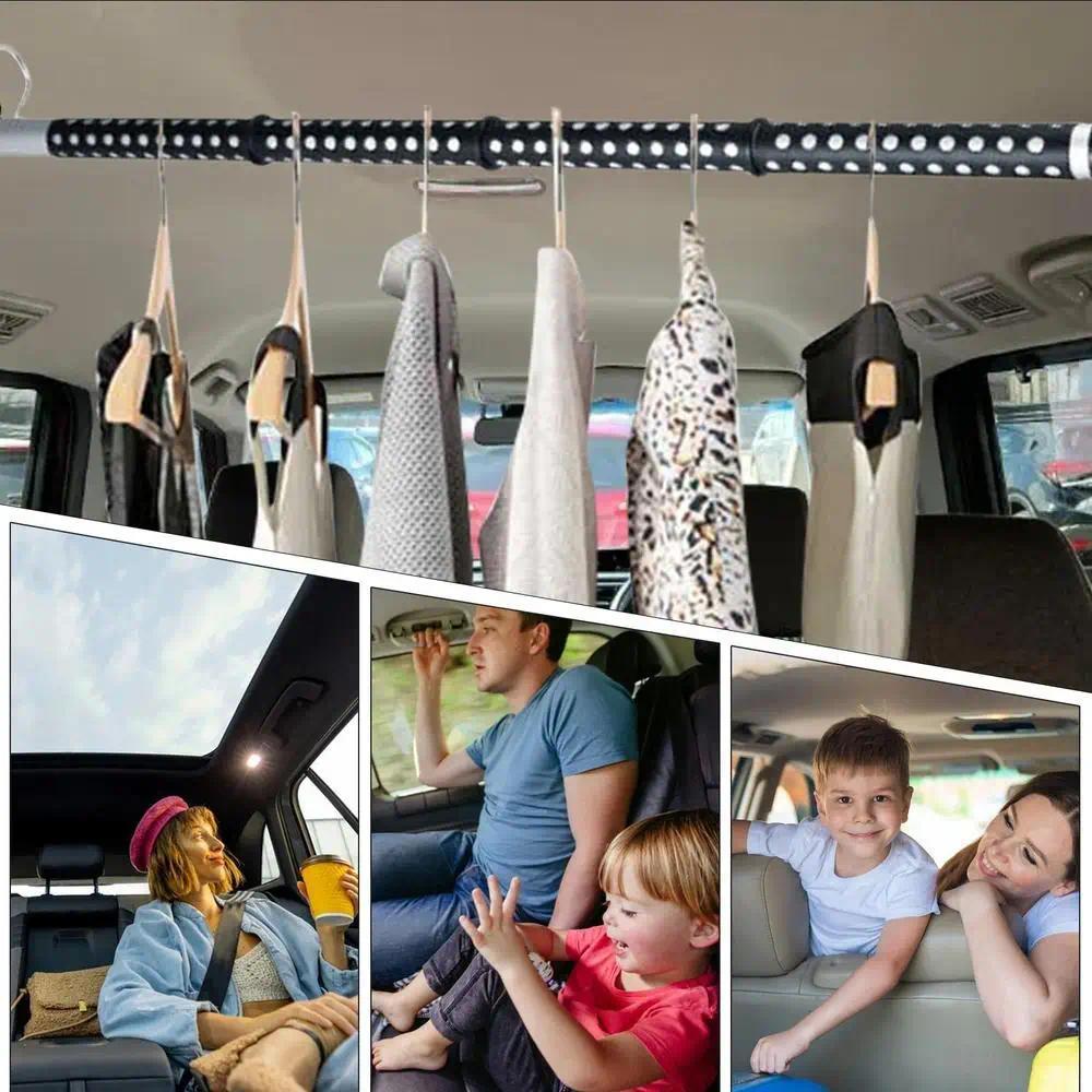 Car Clothes Hanger Bar Heavy Duty Clothing Rack Vehicle Hanger ...