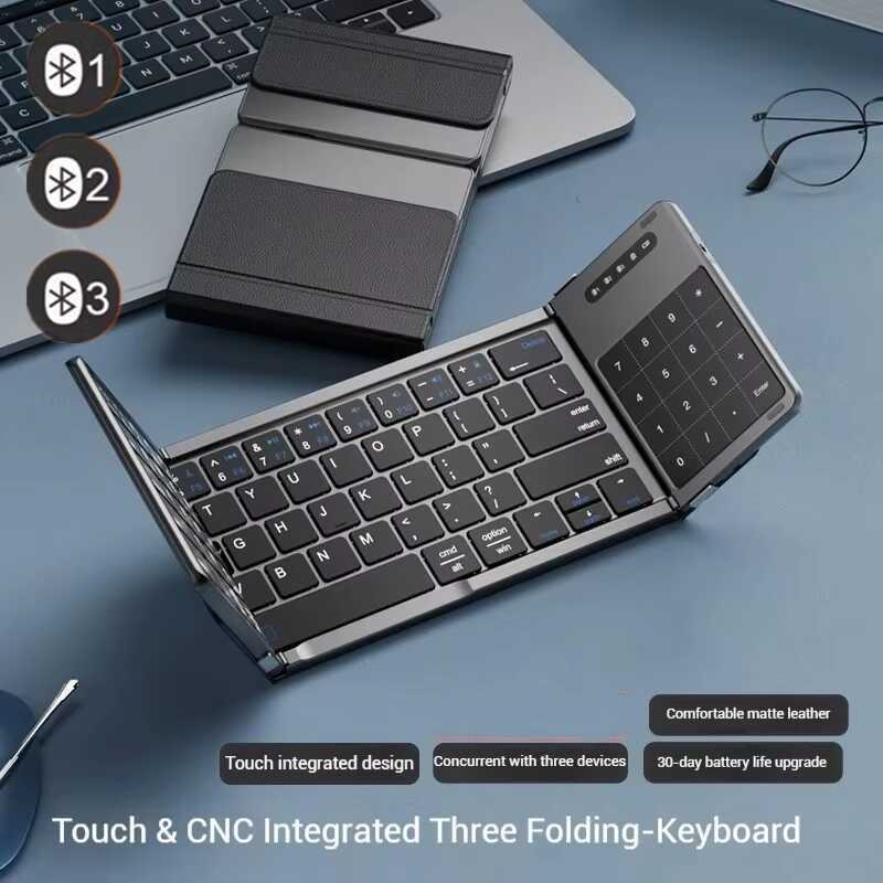 Foldable Wireless Keyboard Portable Universal Multi-device Bluetooth ...