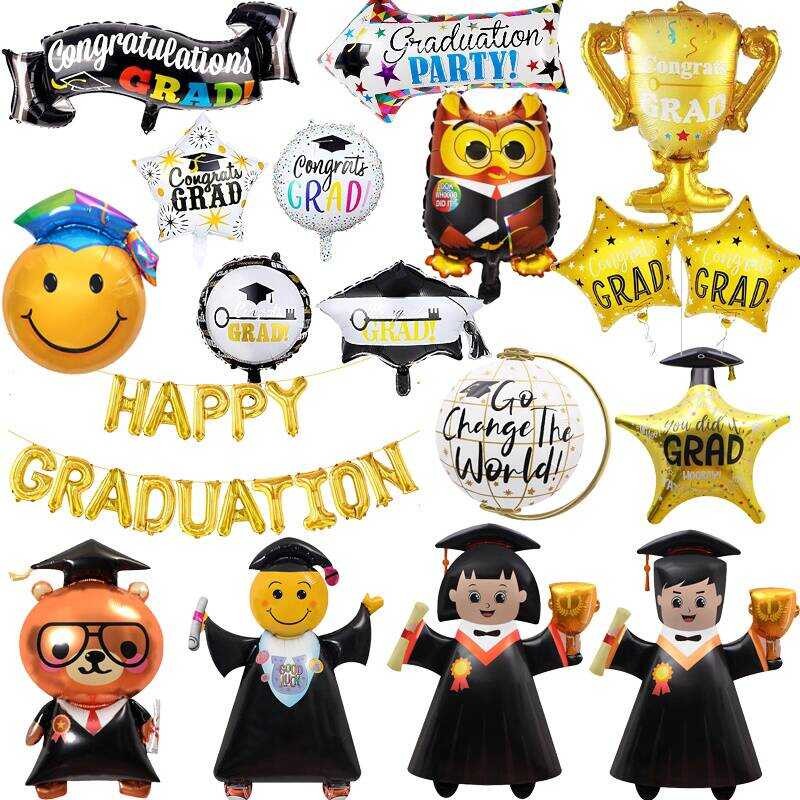 Photo Commemorative Classroom Doctoral Cap Cartoon Aluminum Foil Stand ...