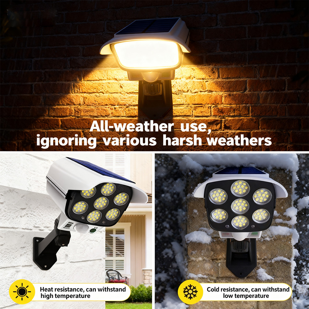 Solar Light Motion Sensor Security Dummy Camera Wireless Outdoor ...