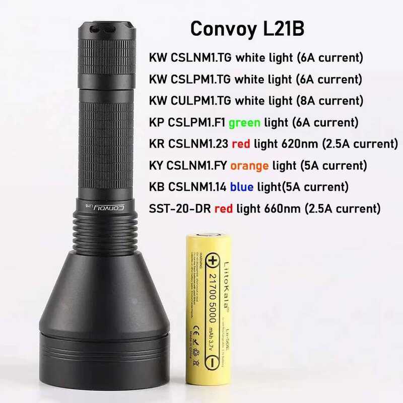 Convoy L21b Multi-Option Flashlight High Power LED Torch Light | Shopee ...