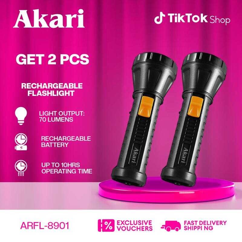 Akari Rechargeable Flashlight Watts (Arfl-8901) - BUY TAKE 1 | Shopee ...