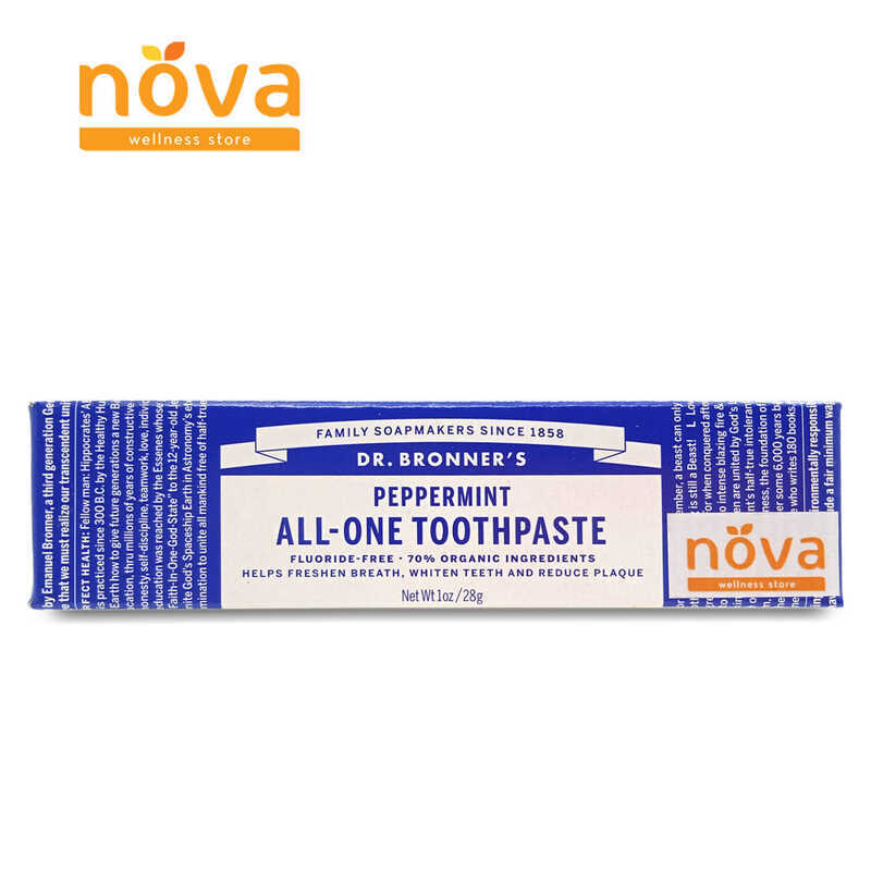 Dr. Bronner's Peppermint All-One Toothpaste 28G (Pc) Fde | Shopee ...