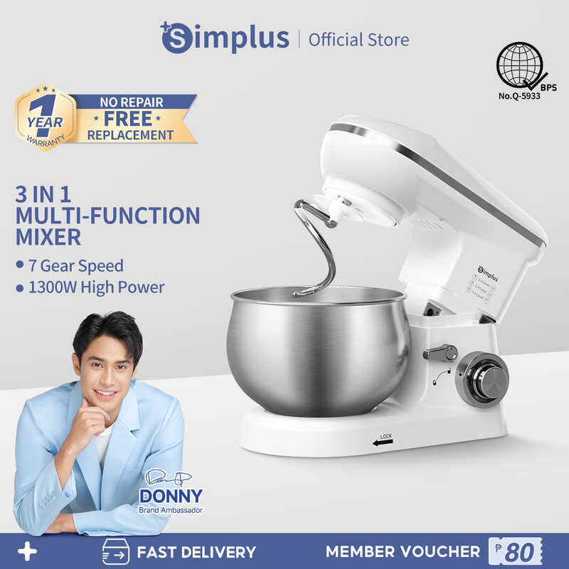 Simplus Stand Mixer Food Mixers Multi-Function 5L Capacity Stainless ...