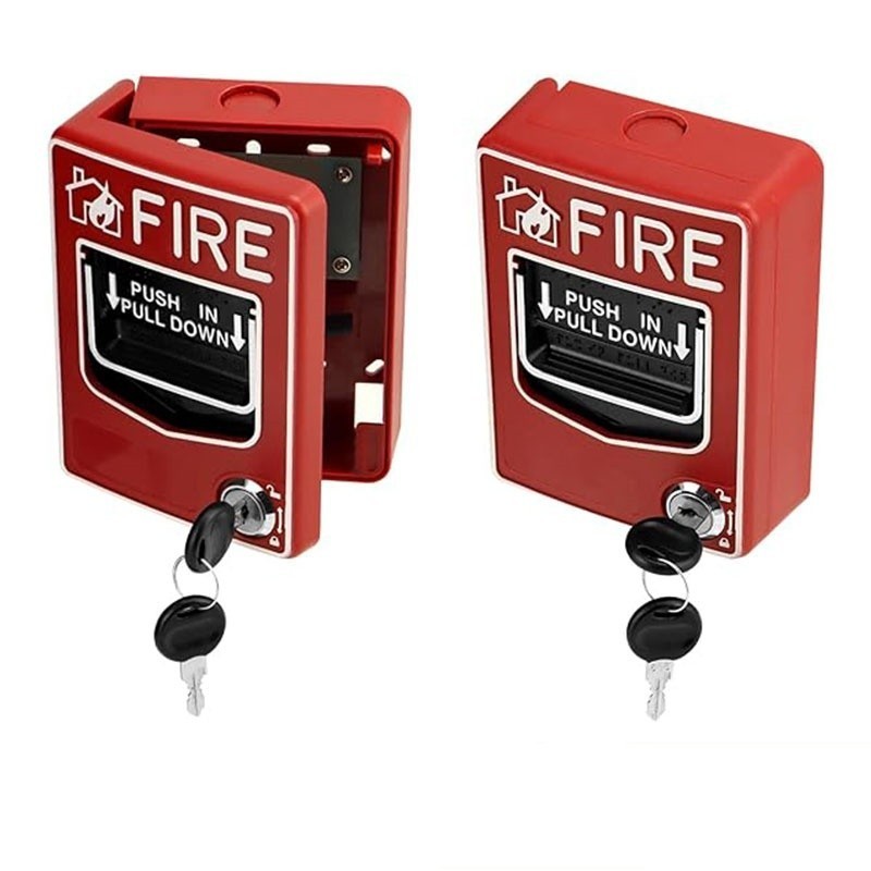 Emergency Press Alarm Switch Button Fire Alarm Switch Manual Reset ...