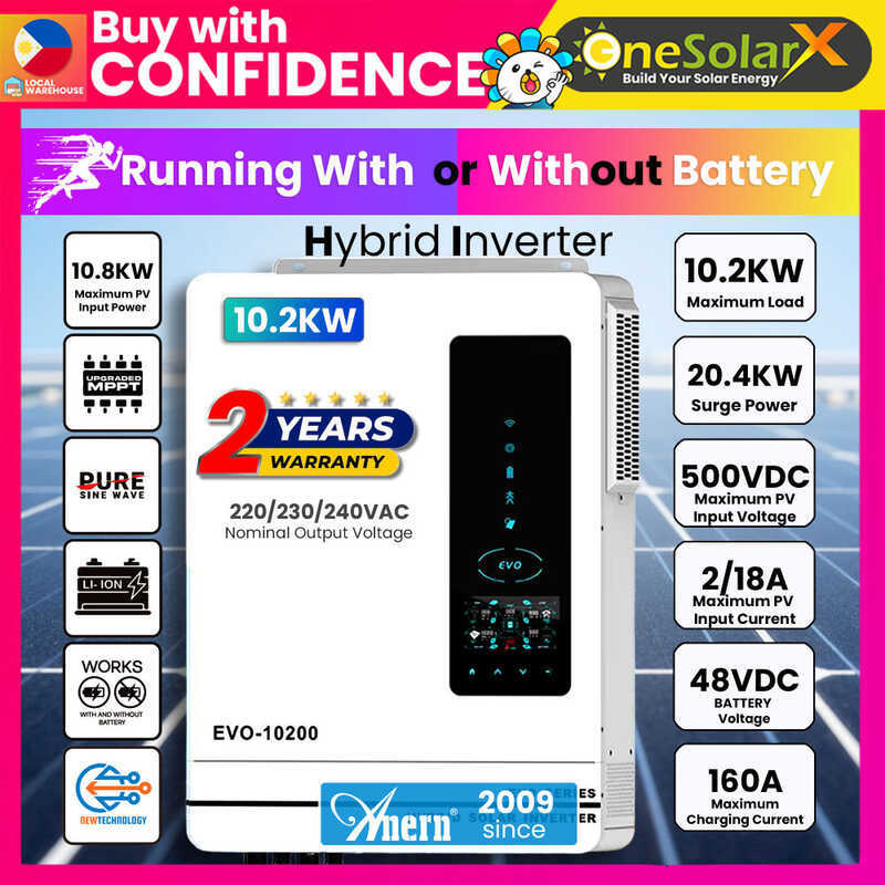 Anern Hybrid EVO On-Grid/Off-Grid High Frequency Ac Pure Sine Wave ...
