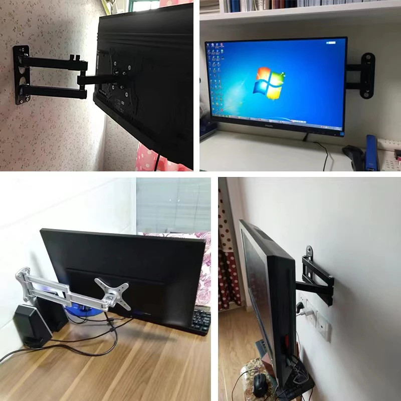 14-55 Inch Retractable TV Bracket Wall Mount TV Rack Monitor Mount ...
