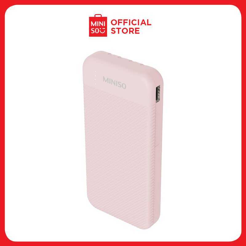MINISO 10000Mah Power Bank With Four Built-In Cables Pink Model: X ...