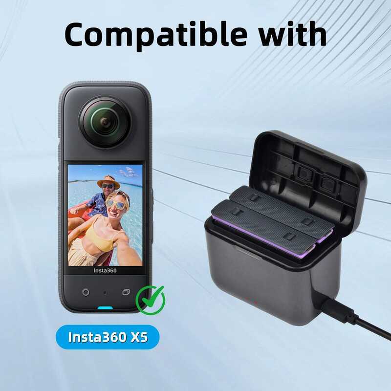 Battery Batmax Fast Box USB C Charger for Insta X Original Battery ...