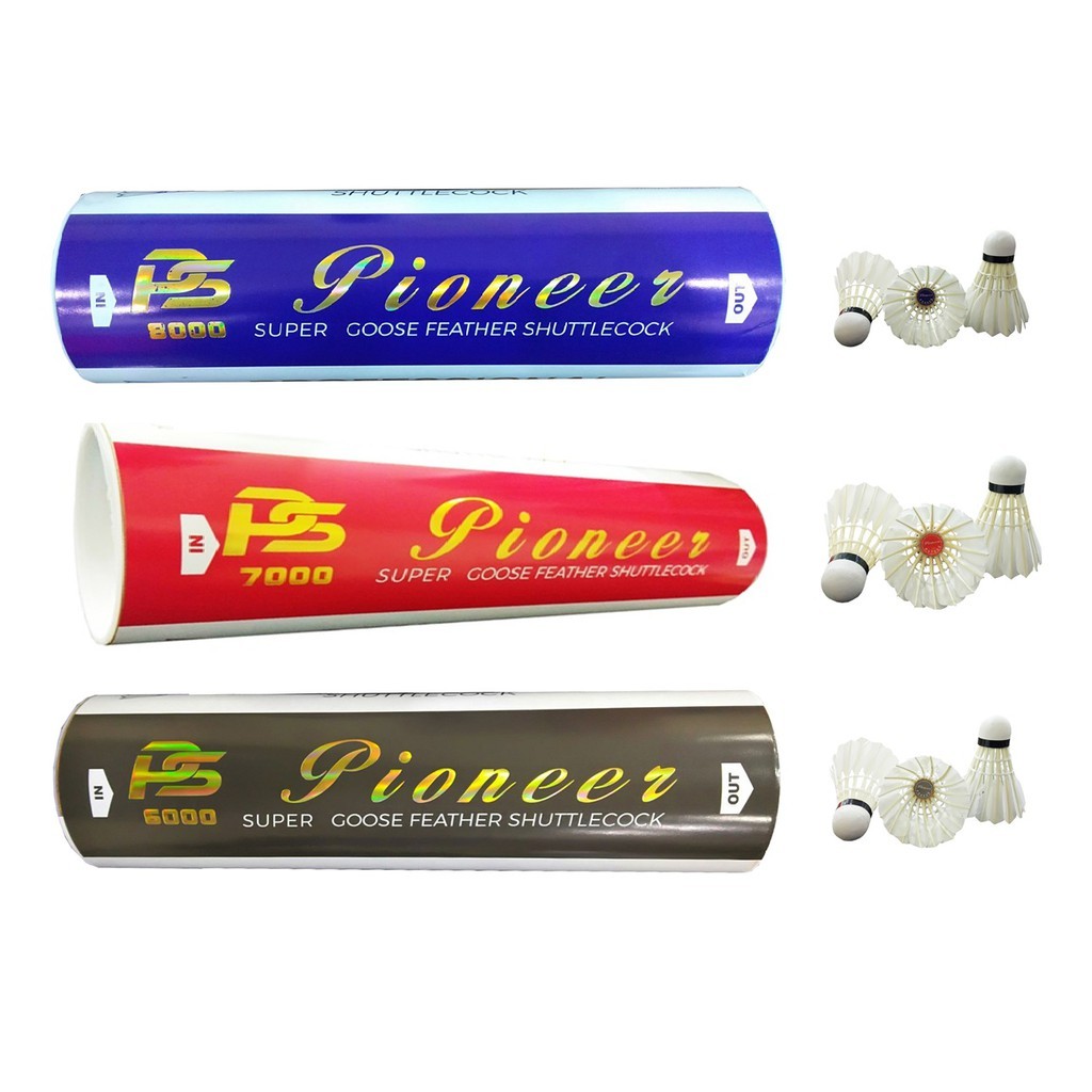 Pioneer Badminton Feather High Grade Shuttlecock 6 pcs. Tournament ...