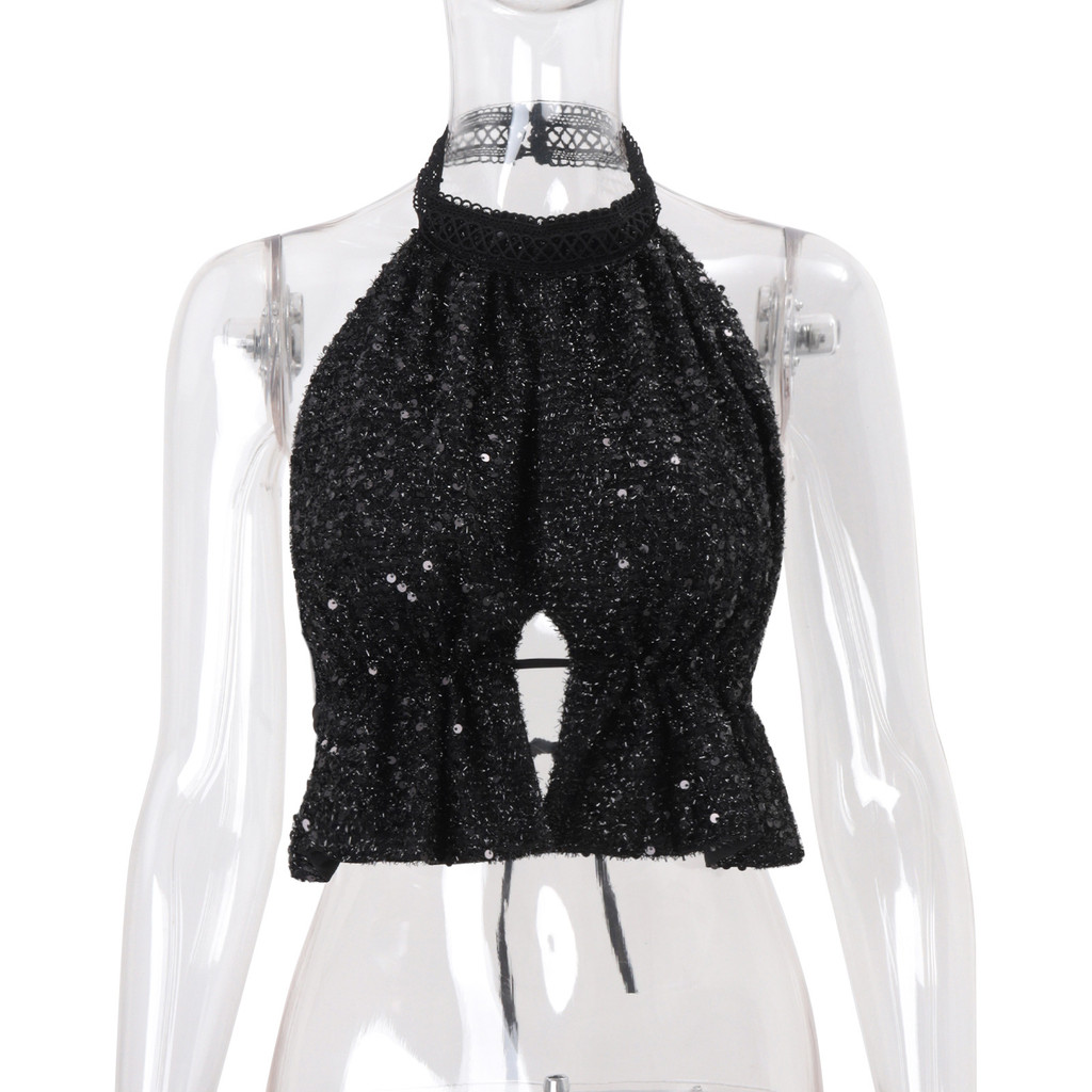 VesGlory Women 2026 Solid Color Halter Sleeveless Tank Top Fashion New ...