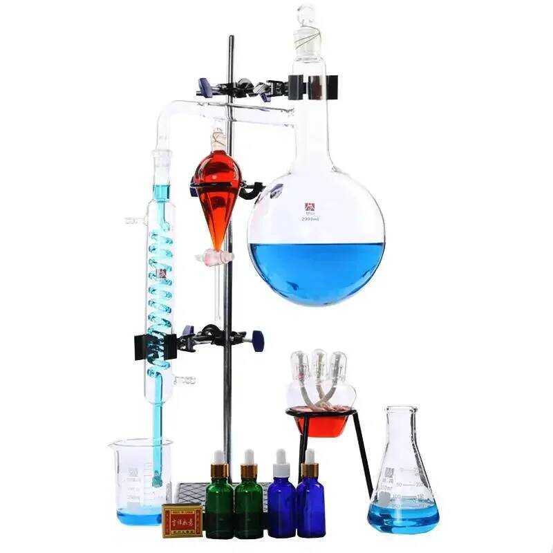 New 2000Ml Lab Essential Oil Distillation Apparatus Water Distiller ...