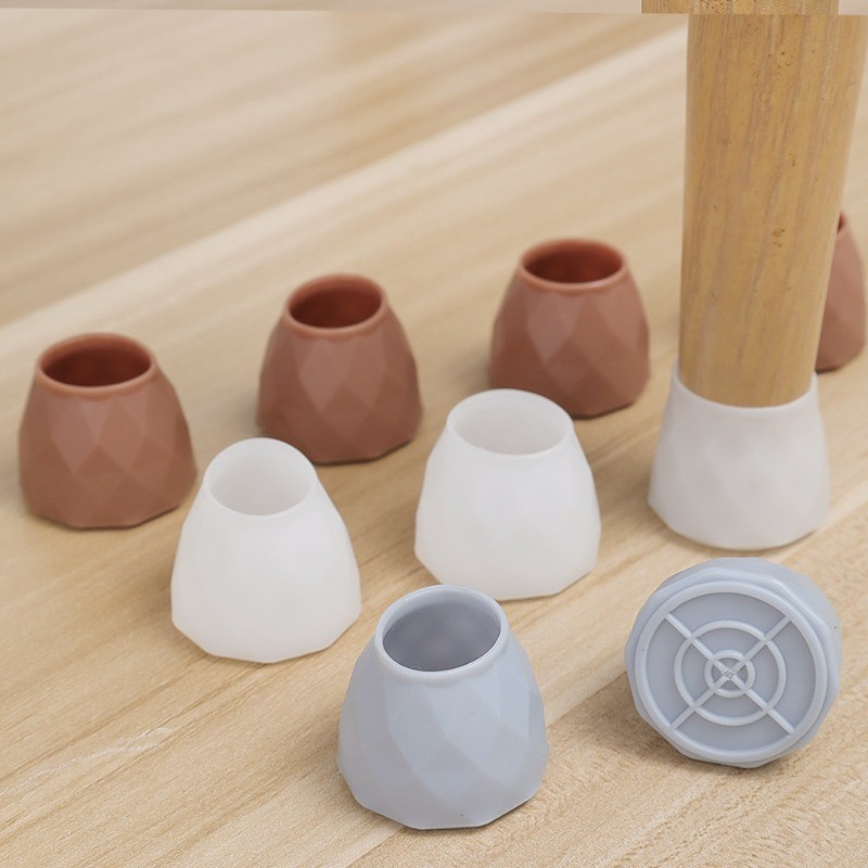 Plastic Silicone Non-Slip Table Leg Protector - Silent Noise Reduction ...