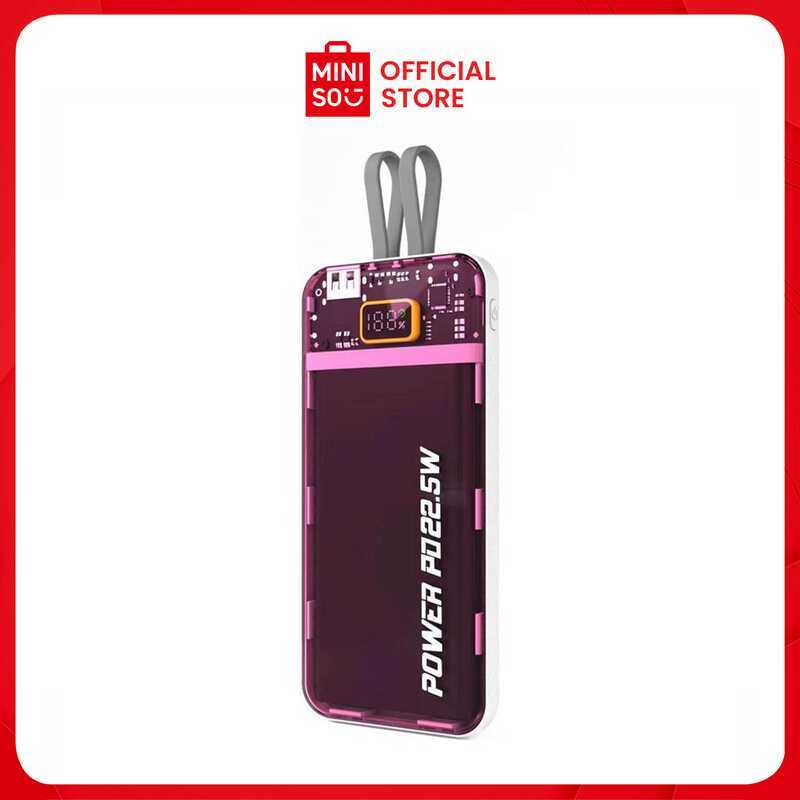 MINISO Transparent Series 22.5W Fast Charging 10000Mah Power Bank With ...