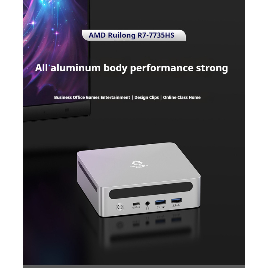 GenMachine AMD Ryzen7 SZBOX 7735HS WIFI6 BT5.2 MINI PC Windows 11 ...