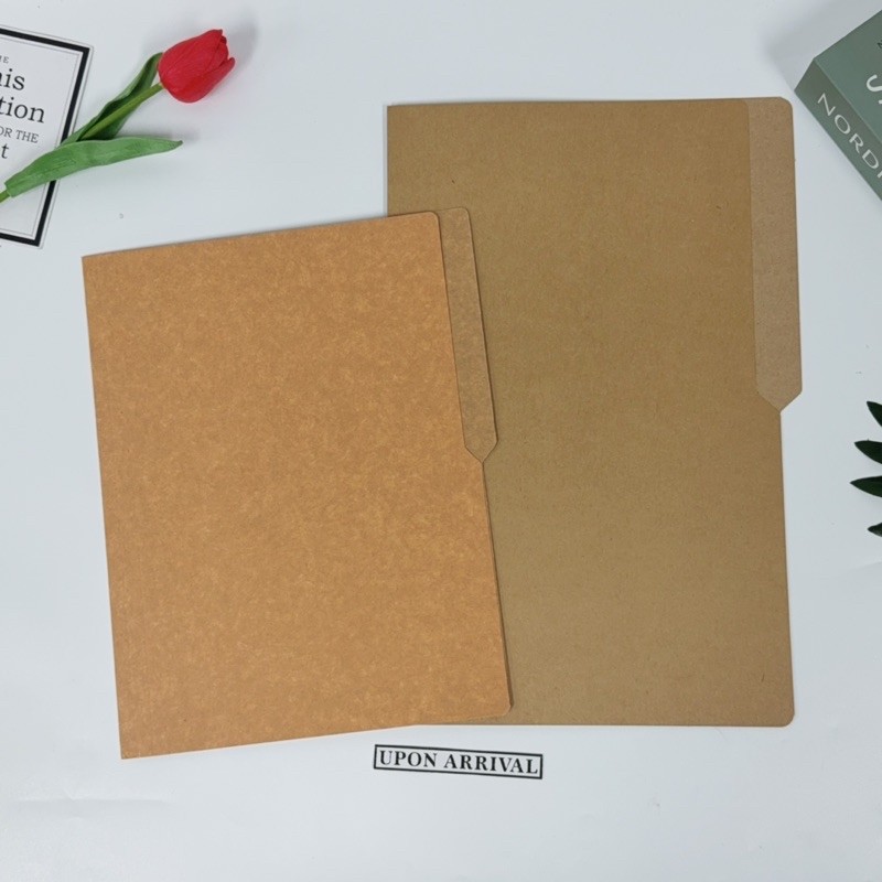 10pcs Thick Kraft Brown Folder Long Short Folder Letter Legal Folder ...