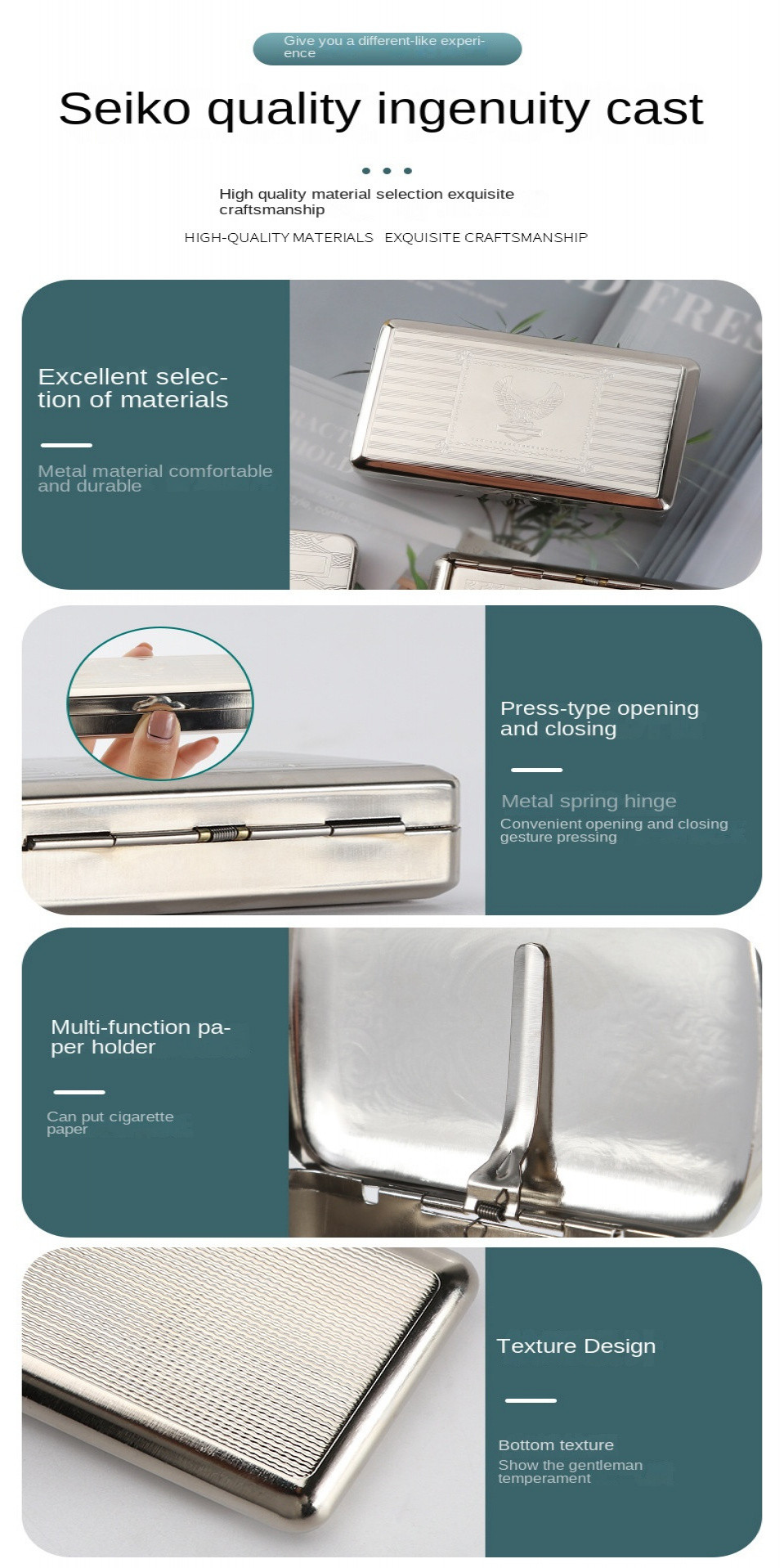 Flip-top Storage Metal Box Moisturizing Box Clippable Compression ...