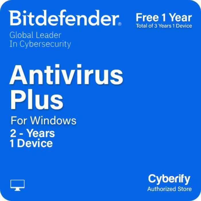Bitdefender Antivirus Plus 2026 2 Years 1 Device Free-1 Year For ...