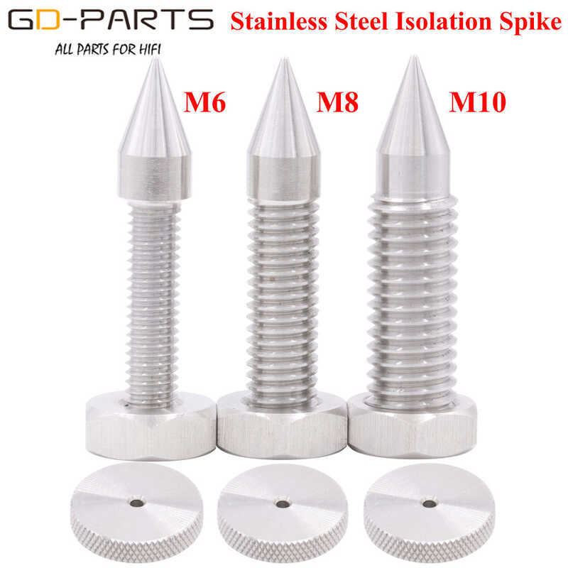 M6 M8 M10 Sus-316 Stainless Steel Speaker Spike Cone Hifi Audio AMP ...