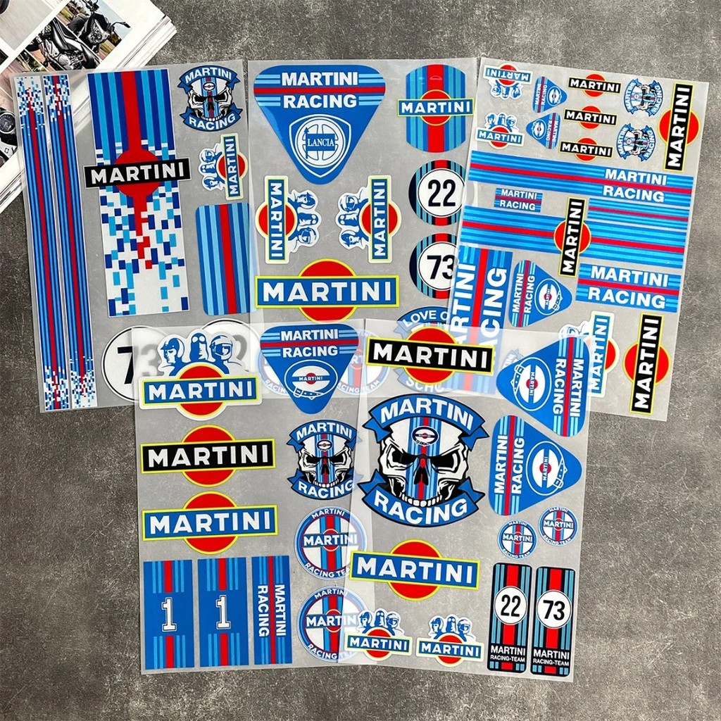 For MARTINI Car Sticker Motocross Racing Off-road Laptop Trunk Stickers ...
