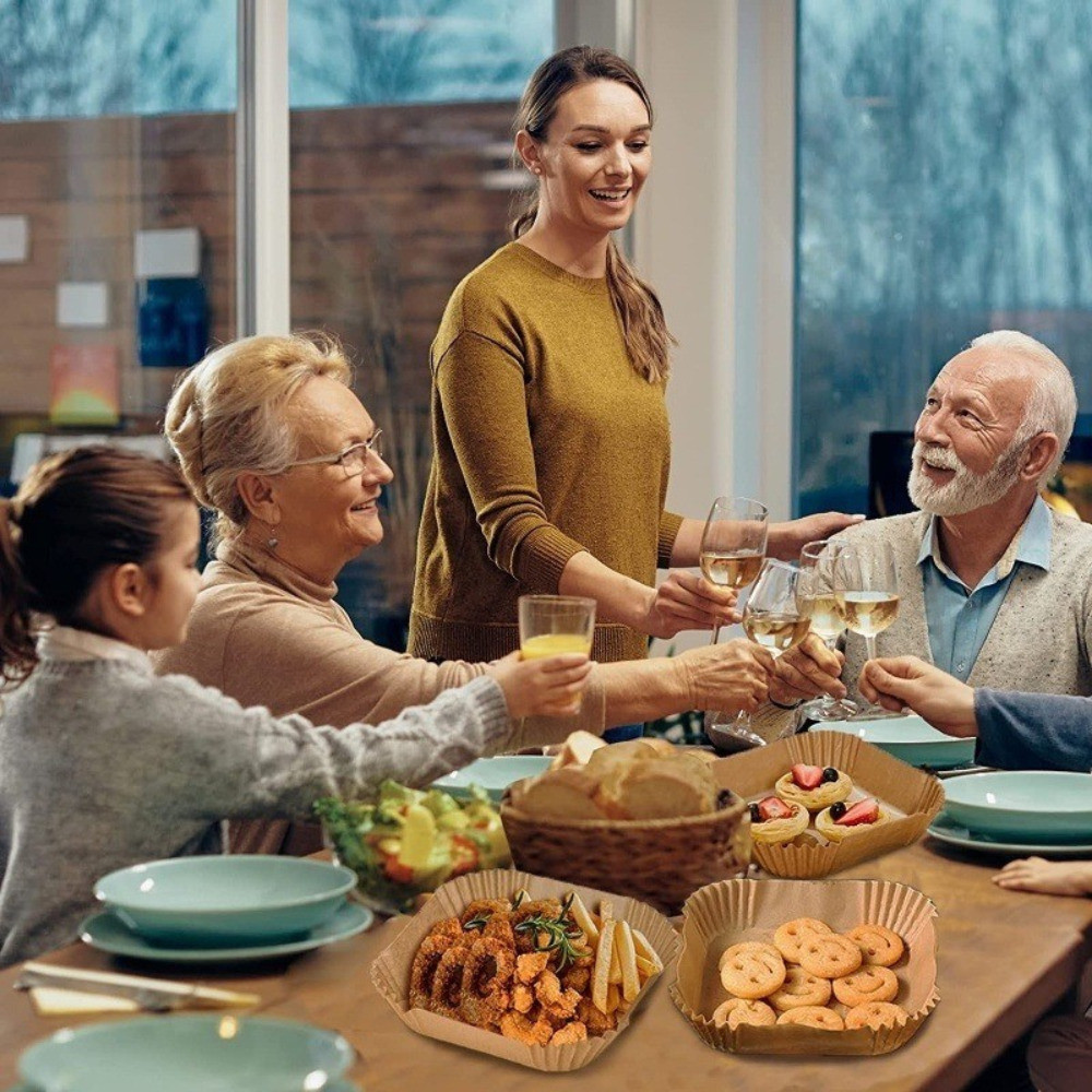 100pcs Useful Air Fryer Baking Oil-proofand Oil-absorbing Paper for ...