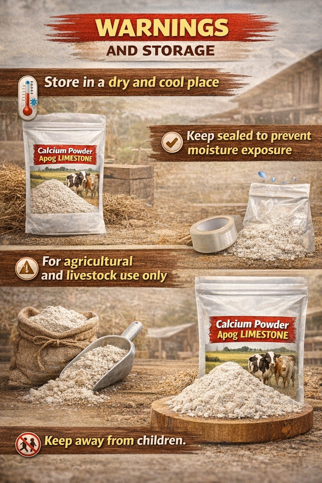 Calcium Powder Apog Limestone 500g Poultry Feed Supplement Egg Shell ...