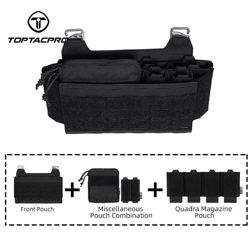 TOPTACPRO Tactic Front Panel Set with Double 9mm Quad 556 Mag ...