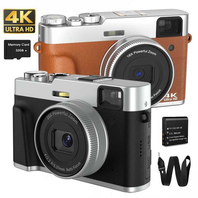 4K Digital Camera Auto Focus 48MP Vlogging Camera for YouTube and Anti ...