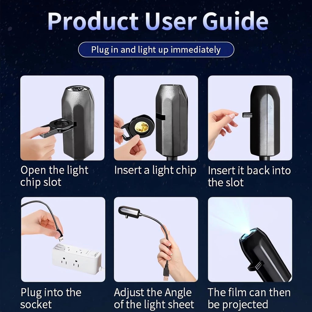 10 Pack Star Galaxy Projector Lamp Rotatable LED Night Light Moon Lamp ...