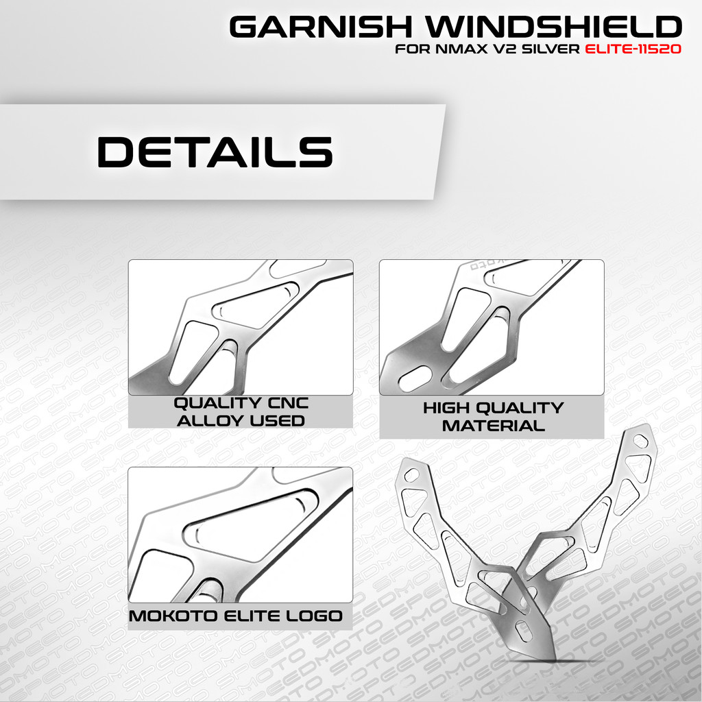 Yamaha Nmax V2 Garnish Windshield Visor Bracket Full Cnc For Yamaha ...