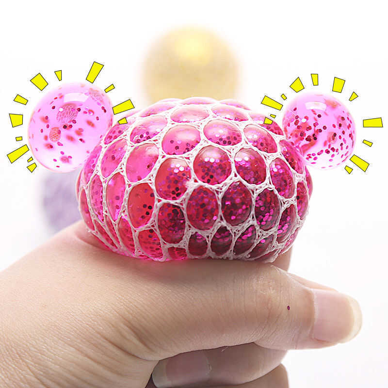 Mesh Squish / Squeeze Ball Release Stress Funny Anti-Stress Squishy ...