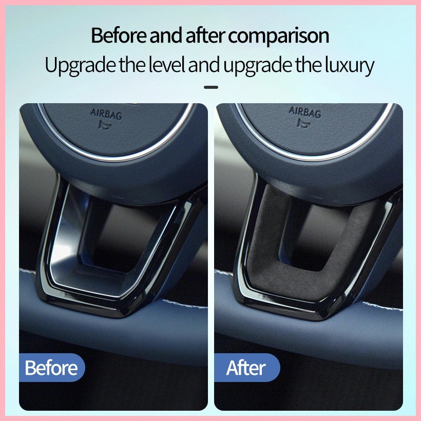 For Zeekr 001 009 Car Steering Wheel U-shaped Decorative Frame Patch ...