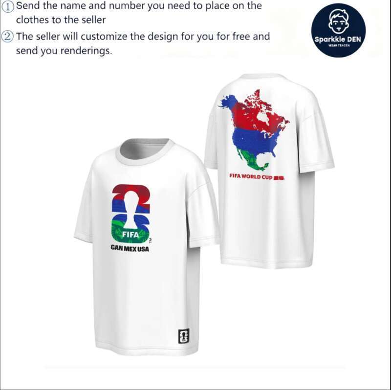 Free custom name&number 2026 Canada-Mexico-USA World Cup "26" 3D Full ...