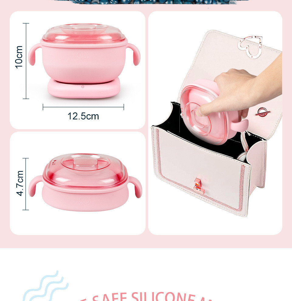 400ML Wax Heater Hair Removal Machine Portable Silicone Wax Warmer SPA ...